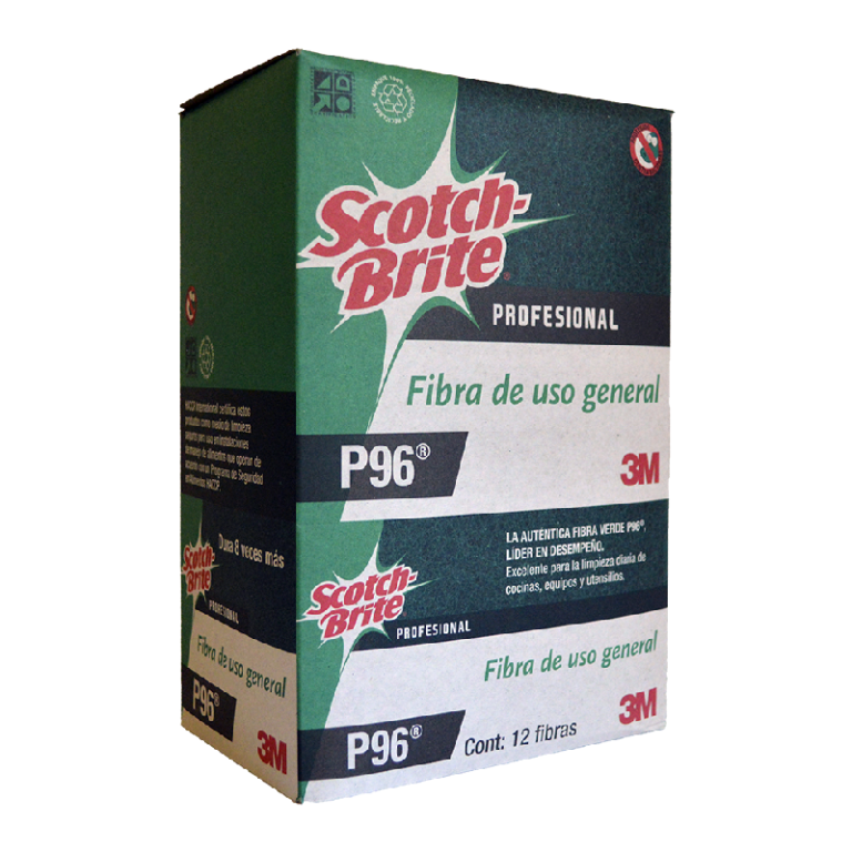 Fibra verde Scotch Brite P96 – Qroclean | Artículos de limpieza